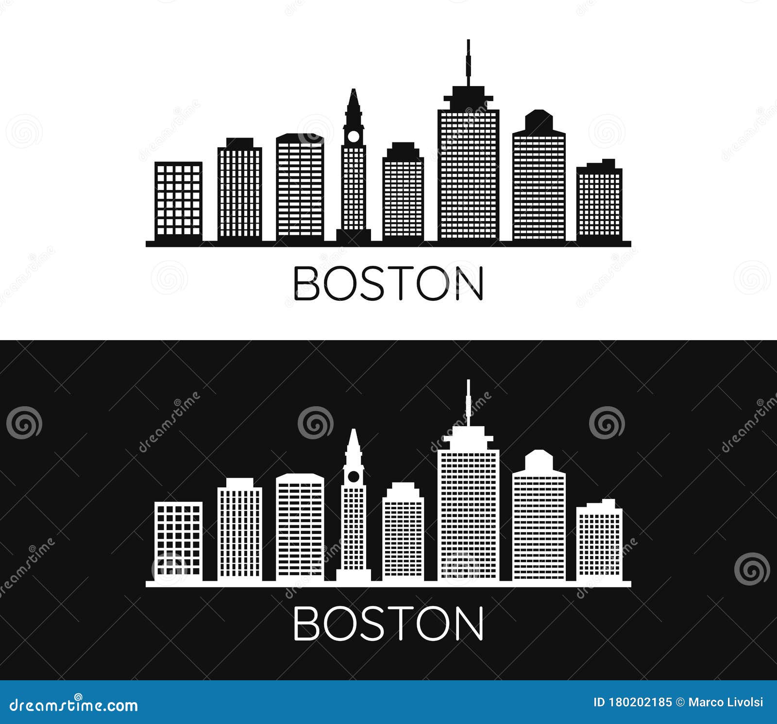 Boston Icon Illustrated in Vector on White Background Stock ...