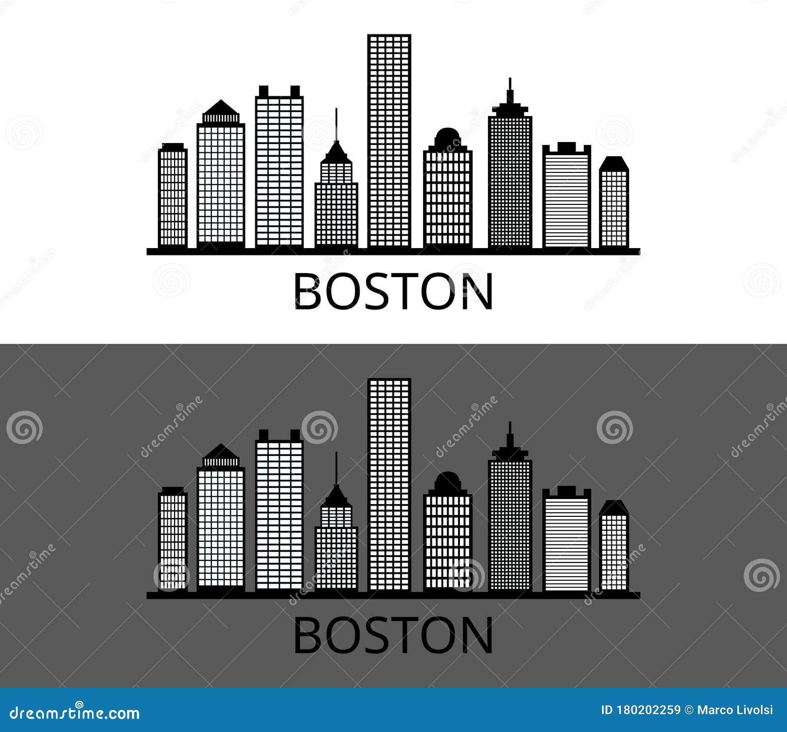 Boston Icon Illustrated in Vector on White Background Stock ...