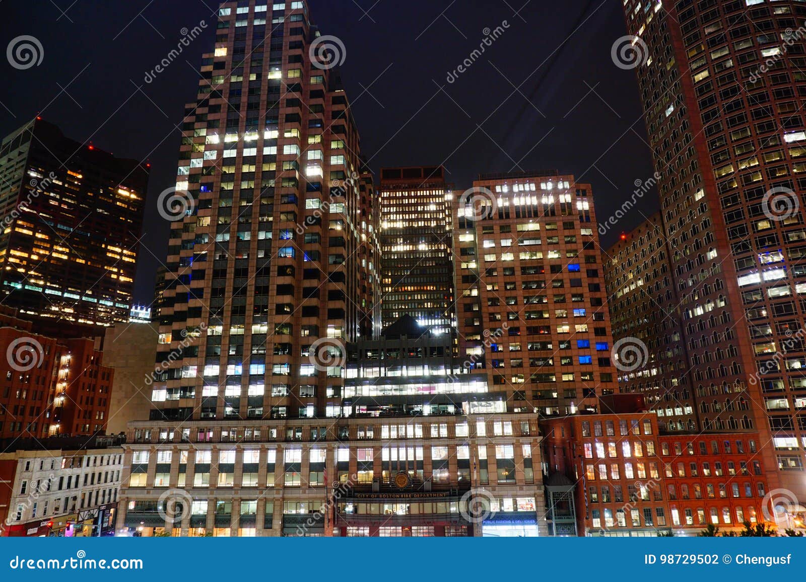 Boston landscape editorial photography. Image of building - 98729502