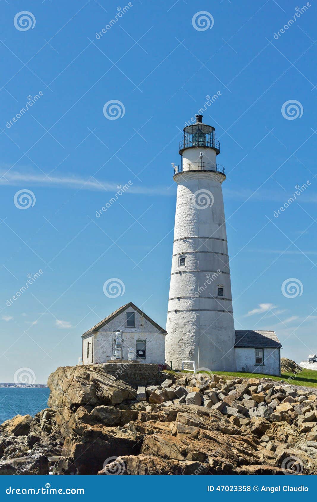 Boston Lighthouse stock photo. Image of angle, skyline - 47023358