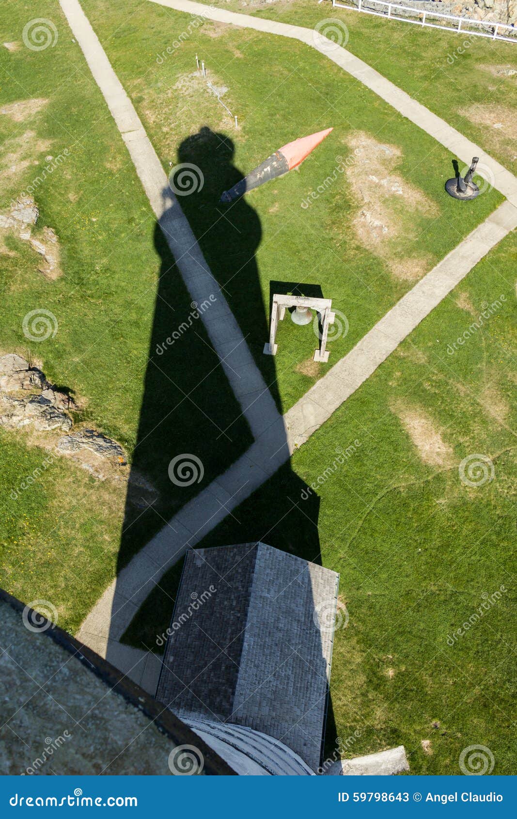 Boston Lighthouse Shadow As Seen from the Top Stock Image - Image of ...