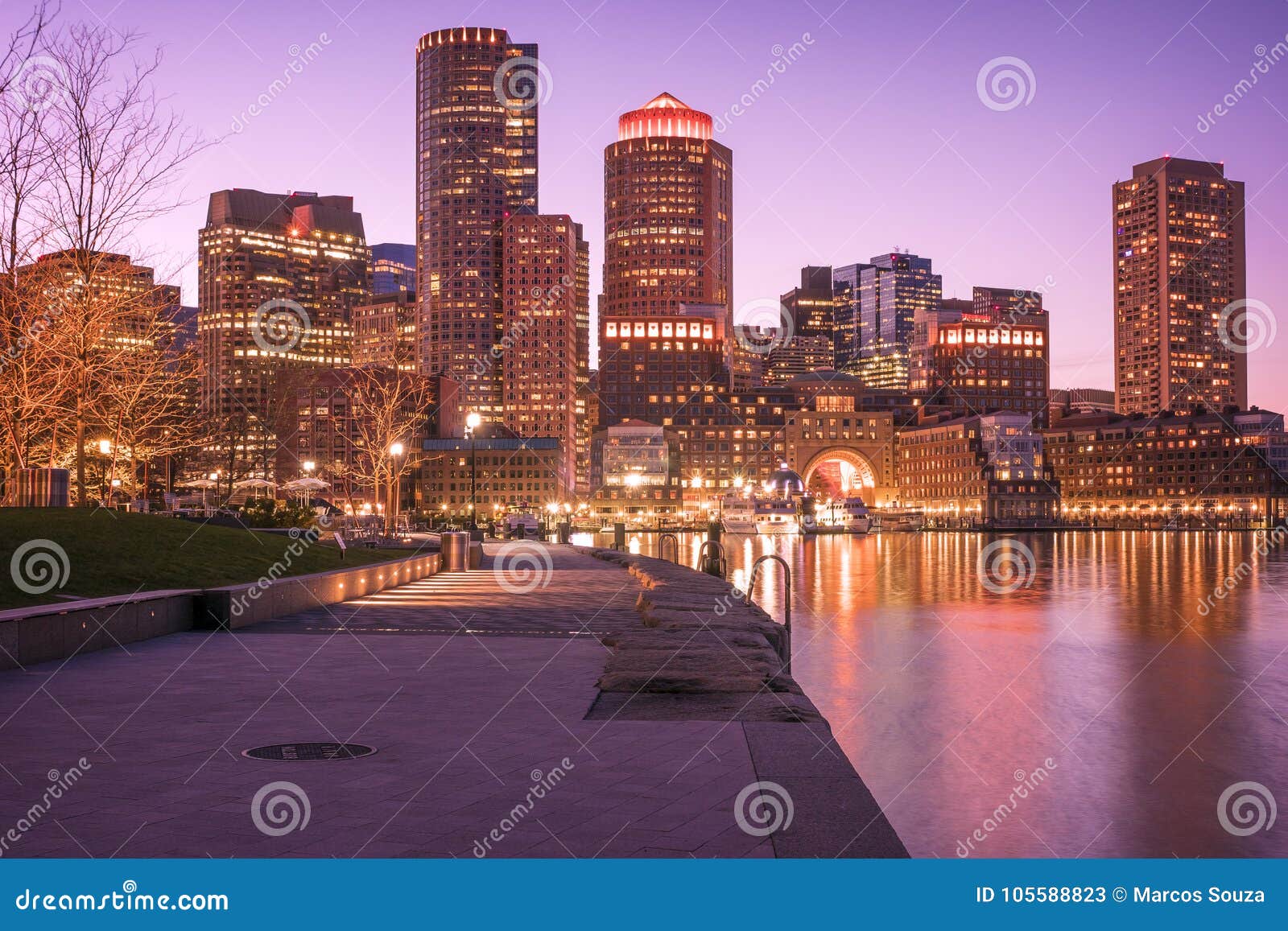 Boston in Massachusetts, USA Stockbild - Bild von städtisch, horizont ...