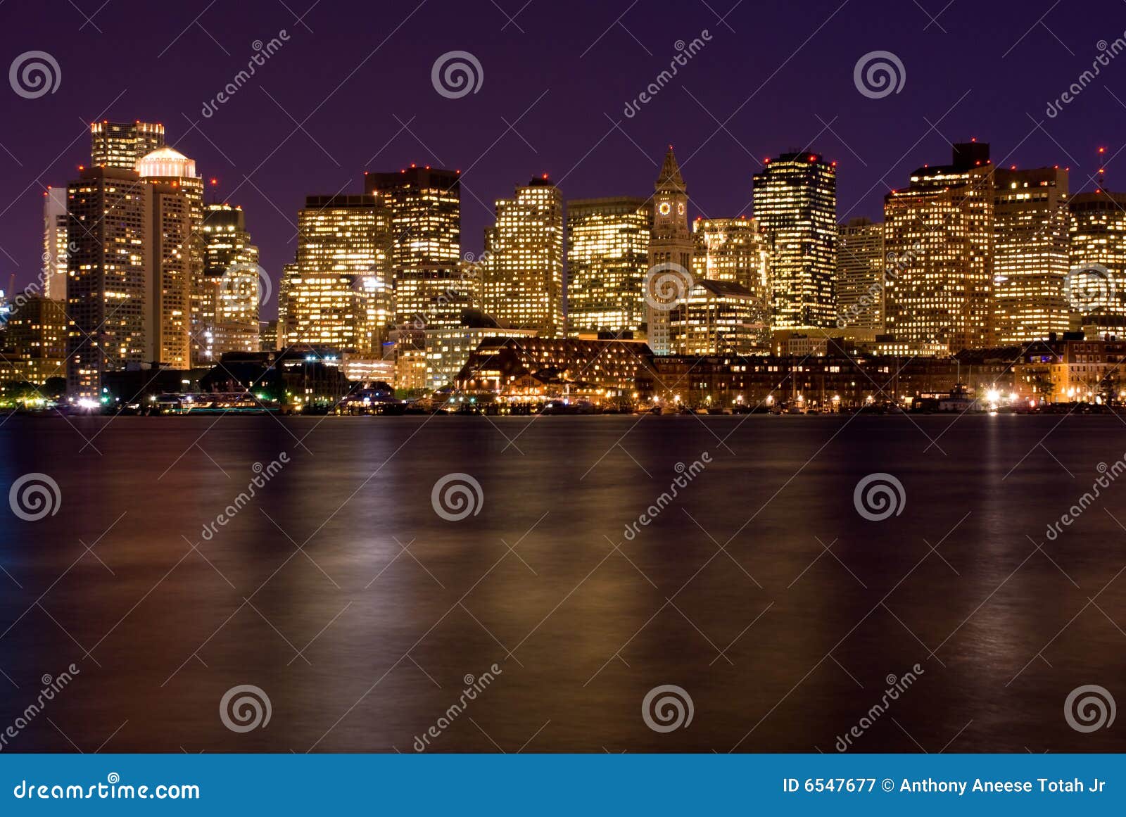 Boston at Night stock image. Image of boston, john, landmark - 6547677