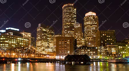 Boston at Night stock photo. Image of landscape, american - 6559012