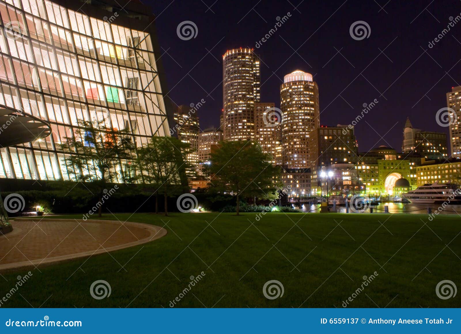 Boston at Night stock image. Image of boston, estate, business - 6559137