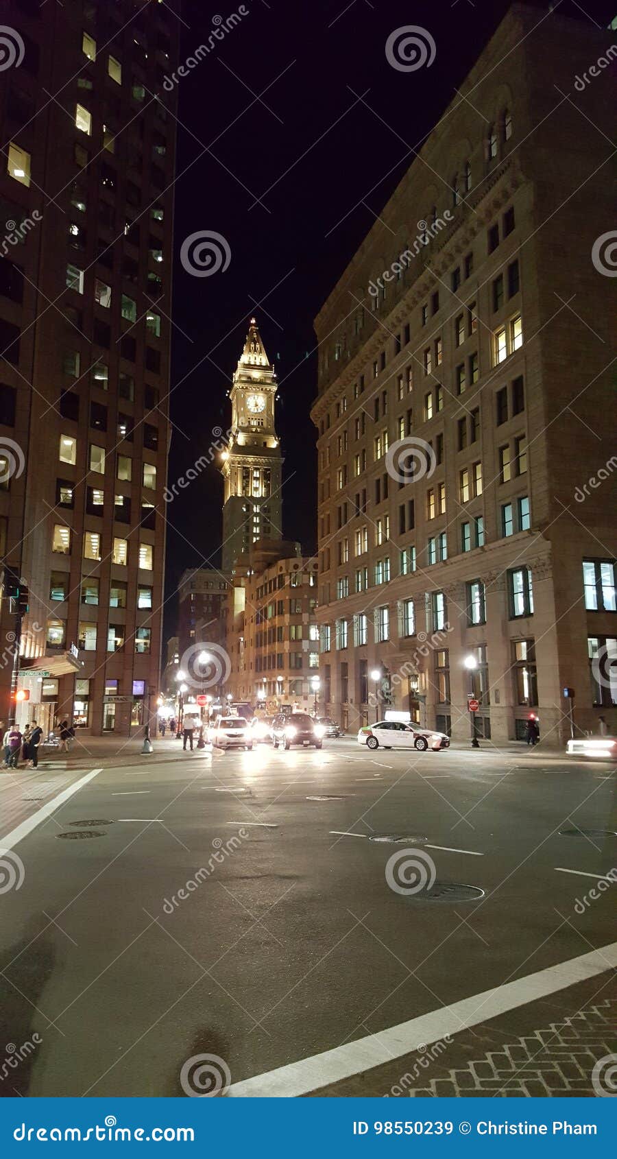 Boston at Night editorial stock image. Image of boston - 98550239