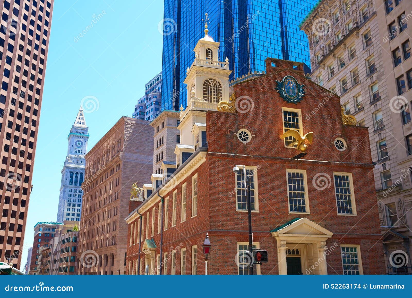 Boston Old State House Buiding in Massachusetts Stock Photo - Image of ...