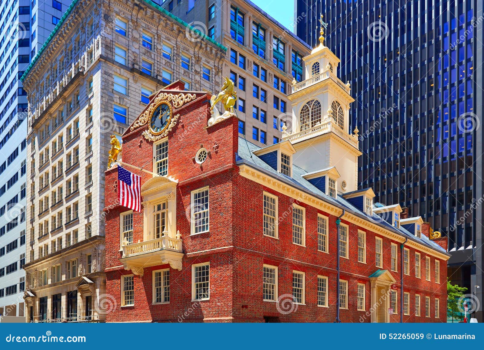 Boston Old State House in Massachusetts Stock Image - Image of ...