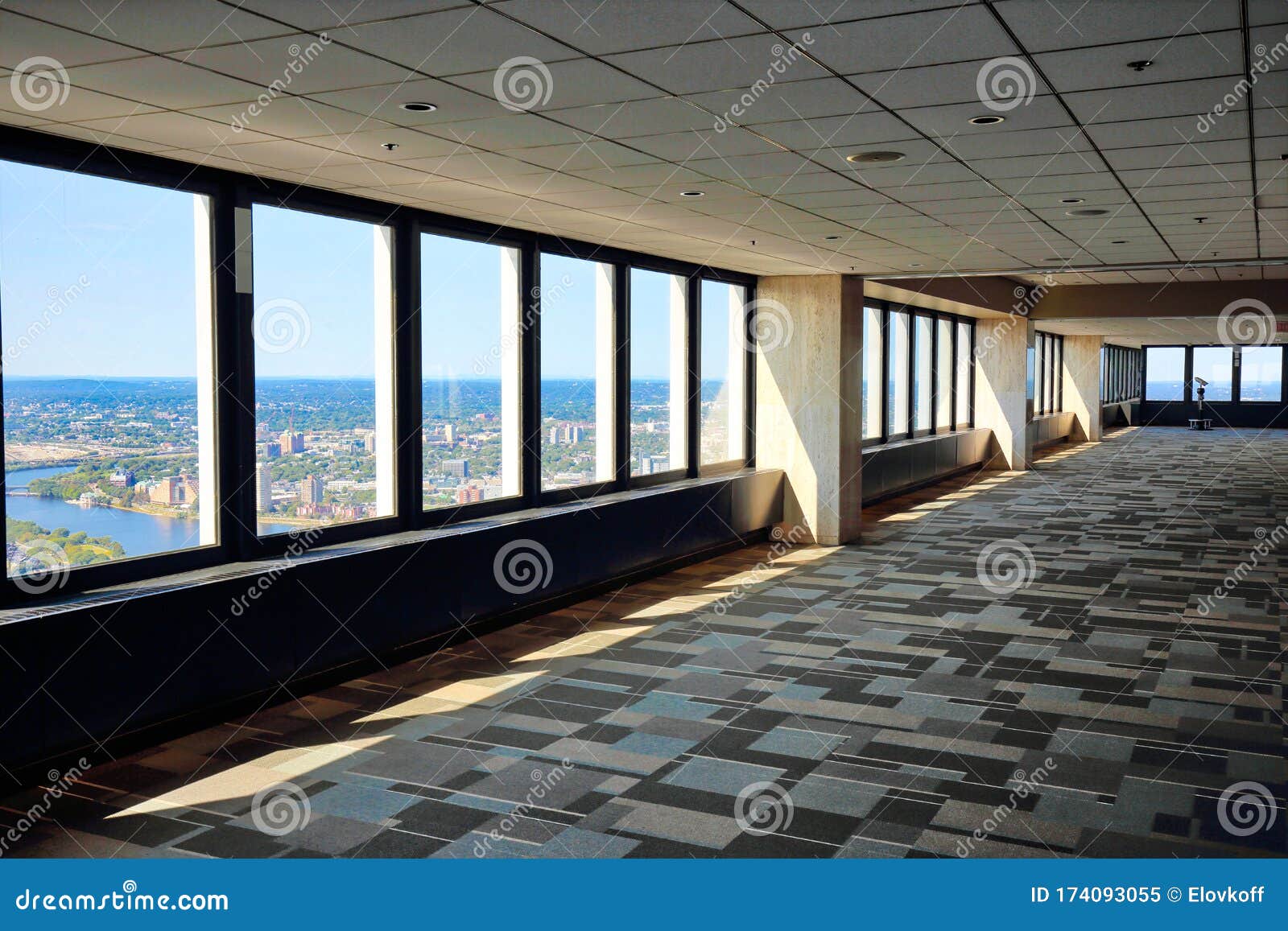 Boston Panoramic View from Prudential Tower Stock Image - Image of ...
