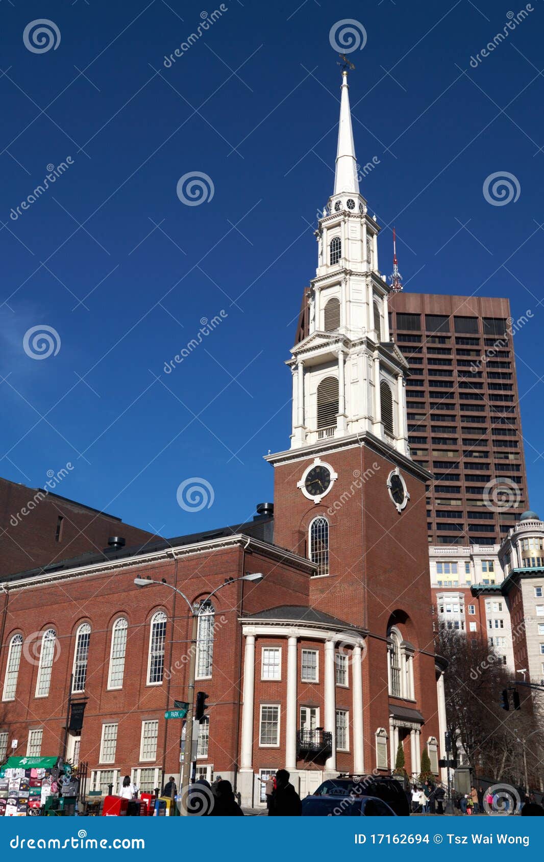 Boston Park Street Church stock photo. Image of urban - 17162694