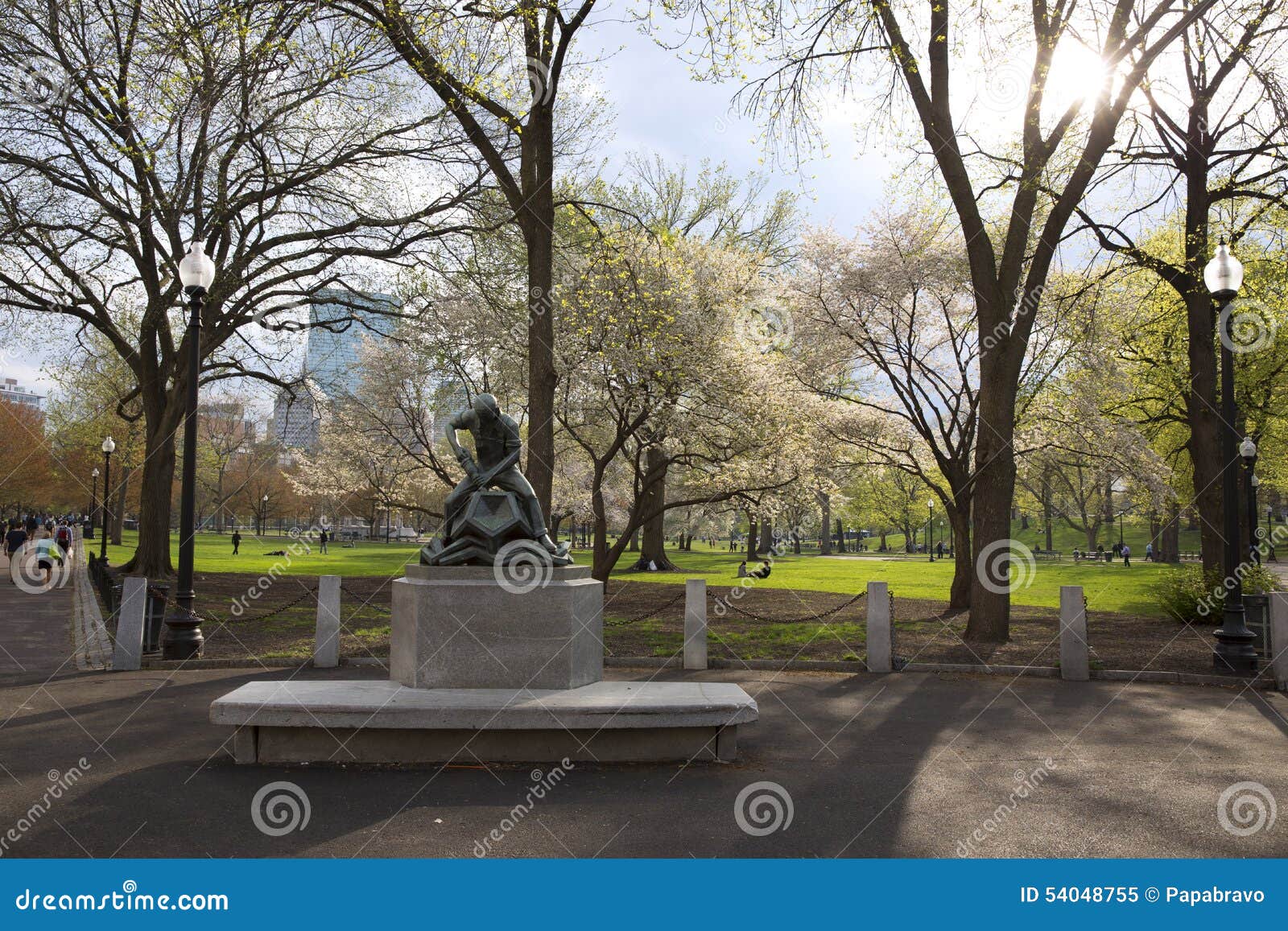 Boston Public Garden with First Signs of Spring Editorial Image - Image ...