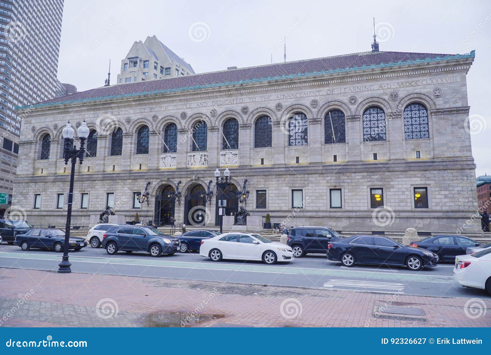 The Boston Public Library - BOSTON , MASSACHUSETTS - APRIL 3, 2017 ...