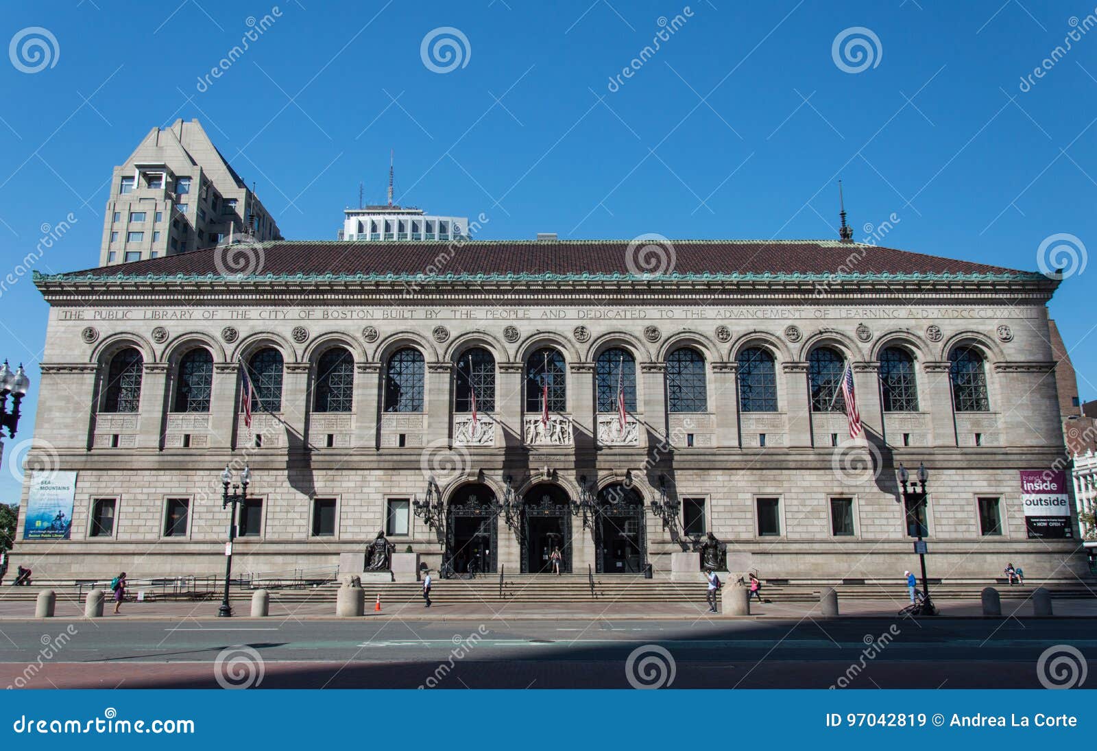 Boston Public Library editorial stock image. Image of attraction - 97042819