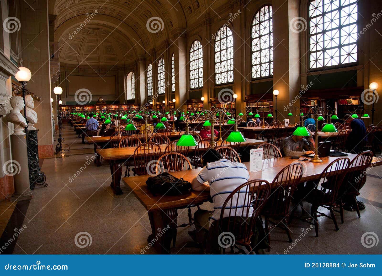 Boston Public Library Interior Editorial Stock Image - Image of ...
