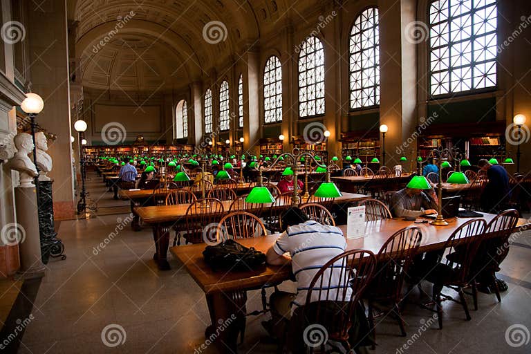 Boston Public Library Interior Editorial Stock Image - Image of ...