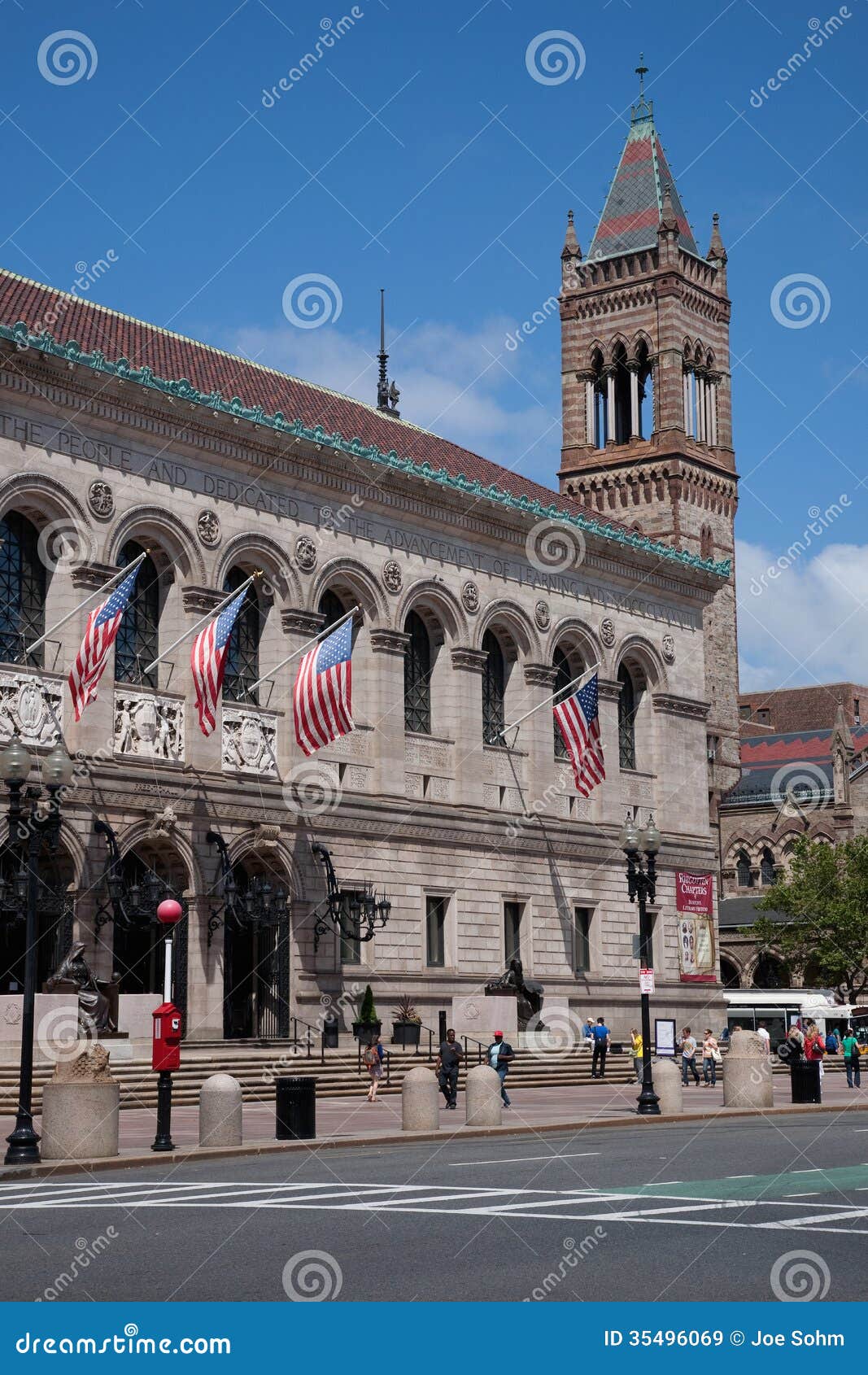 Boston Public Library, editorial stock image. Image of massachusetts ...