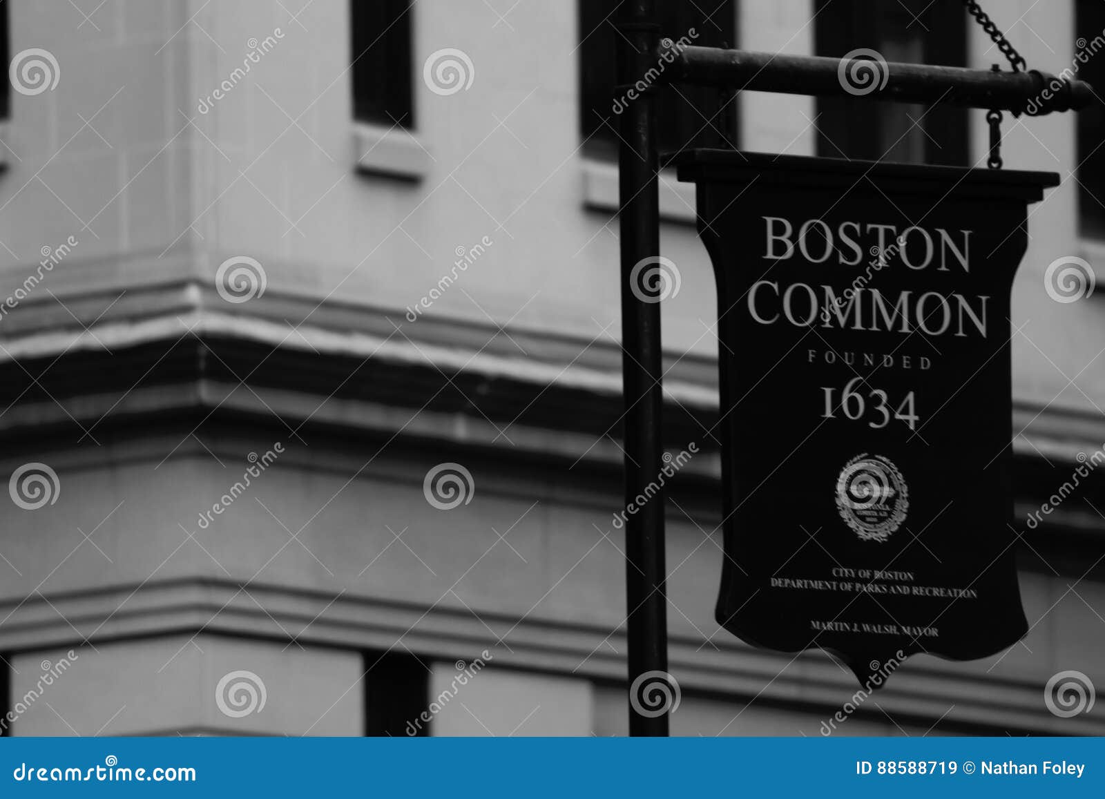 Boston Common sign stock image. Image of traditional - 88588719
