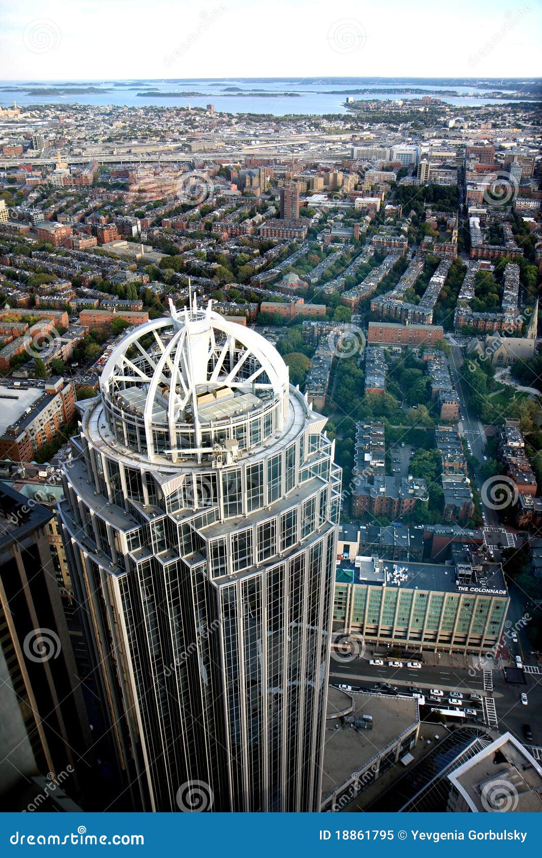 Boston S Panorama from Prudential Tower Stock Image - Image of united ...