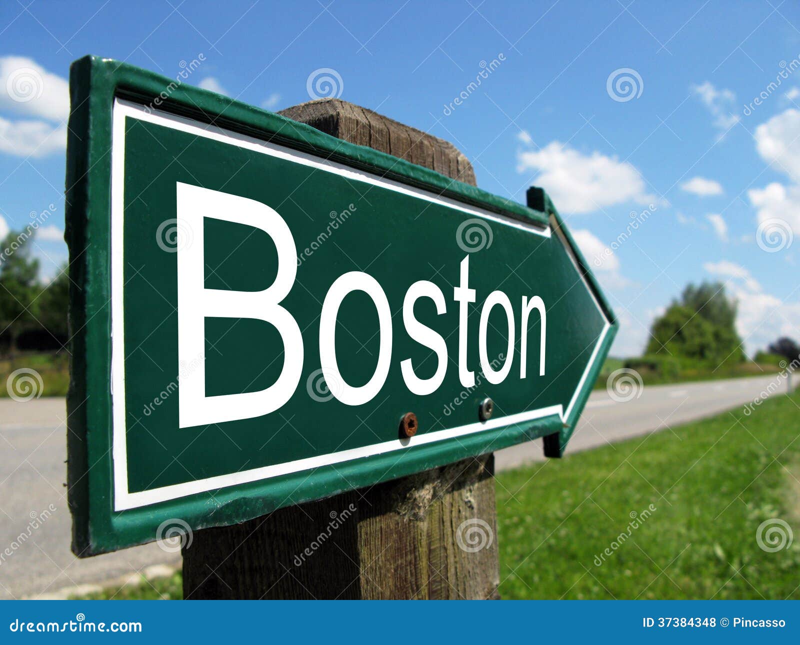 BOSTON signpost stock photo. Image of marker, boston - 37384348