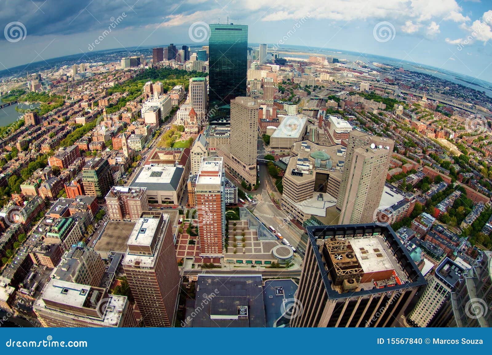 Boston Skyline stock photo. Image of landmark, skyscraper - 15567840