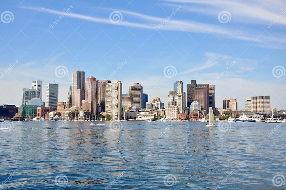 Boston Skyline stock image. Image of overlook, building - 20739893
