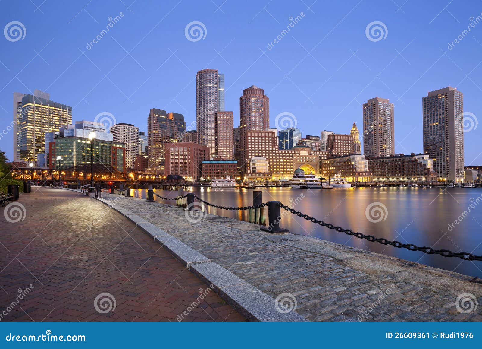 Boston Skyline. stock image. Image of cityscape, destinations - 26609361
