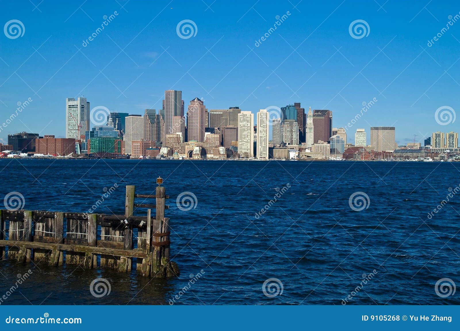 Boston Skyline stock photo. Image of shoreline, city, architecture ...