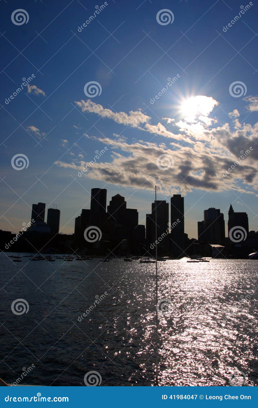 Boston Skyline, Inner Harbor, USA Stock Image - Image of skyscrapers ...