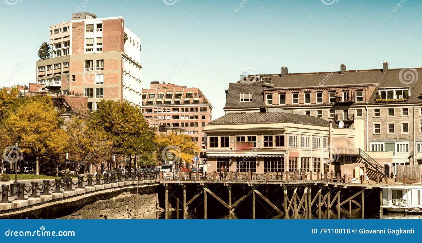 Boston Skyline from the Sea Stock Photo - Image of building, england ...