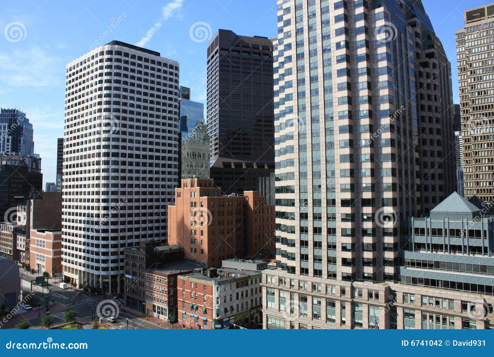 Boston Skyline with Skyscrapers Stock Photo - Image of blue, city: 6741042