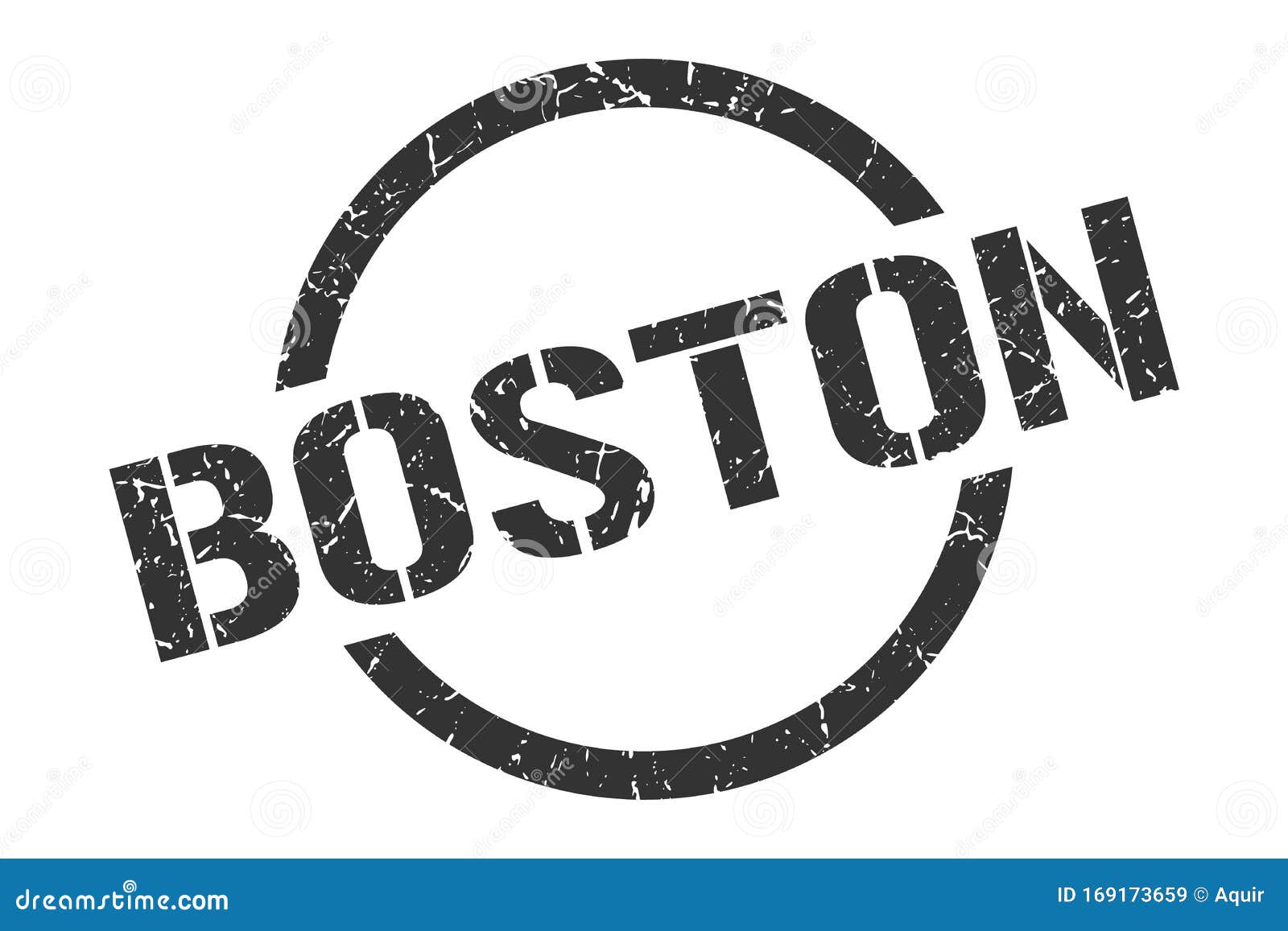 Boston Stamp. Boston Grunge Round Isolated Sign Stock Vector ...