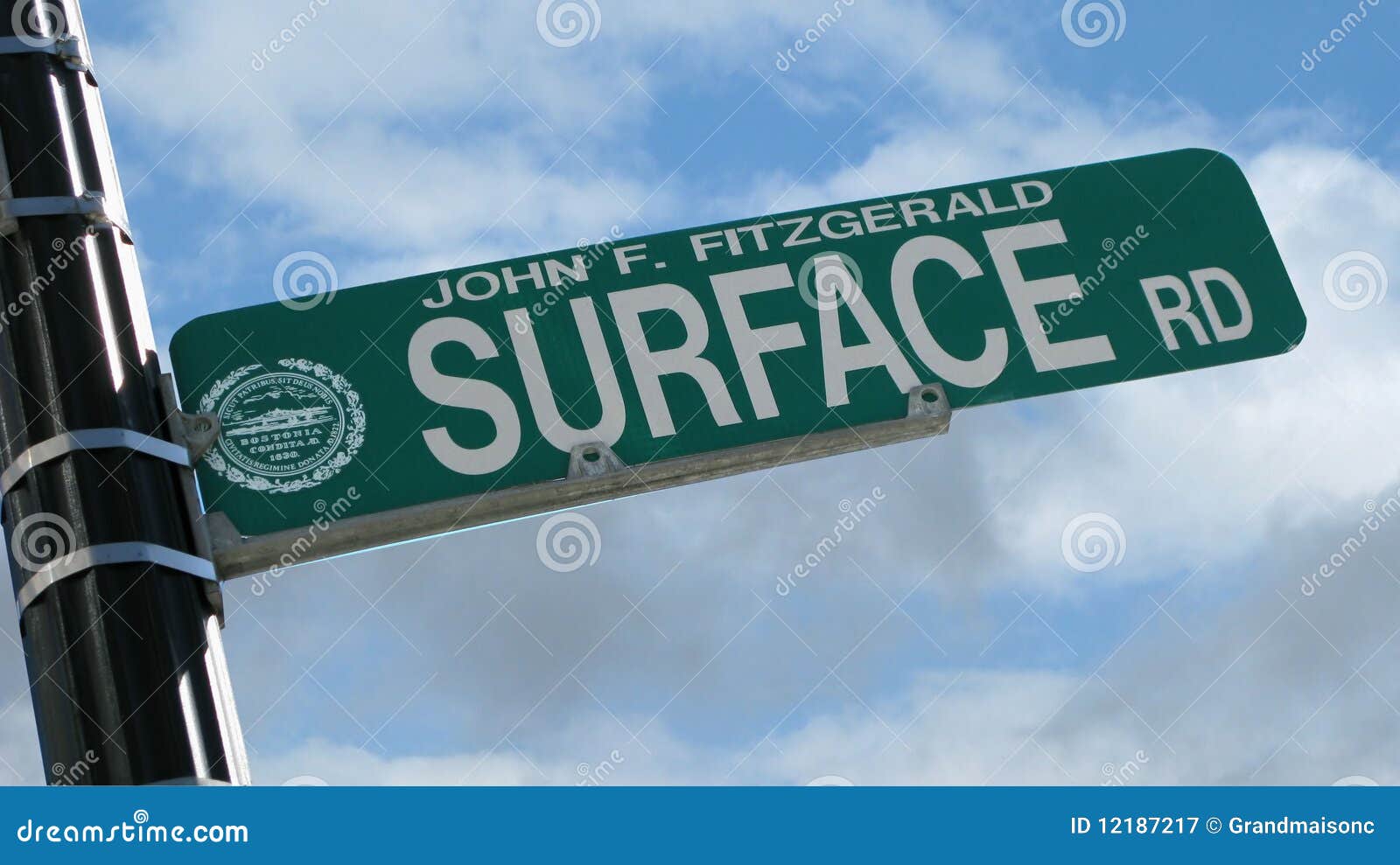 Boston street sign stock image. Image of downtown, fitzgerald - 12187217