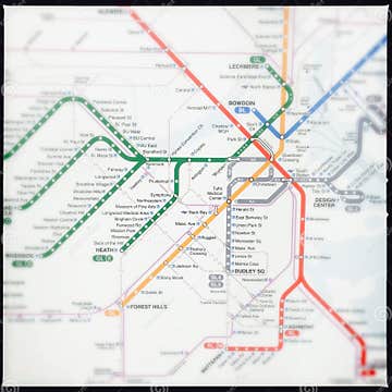 Boston subway map editorial stock image. Image of rail - 77299469