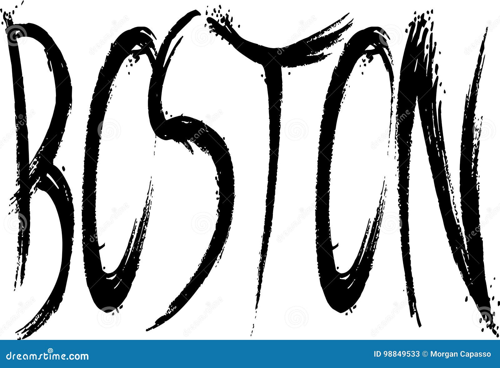 Boston text sign stock vector. Illustration of white - 98849533