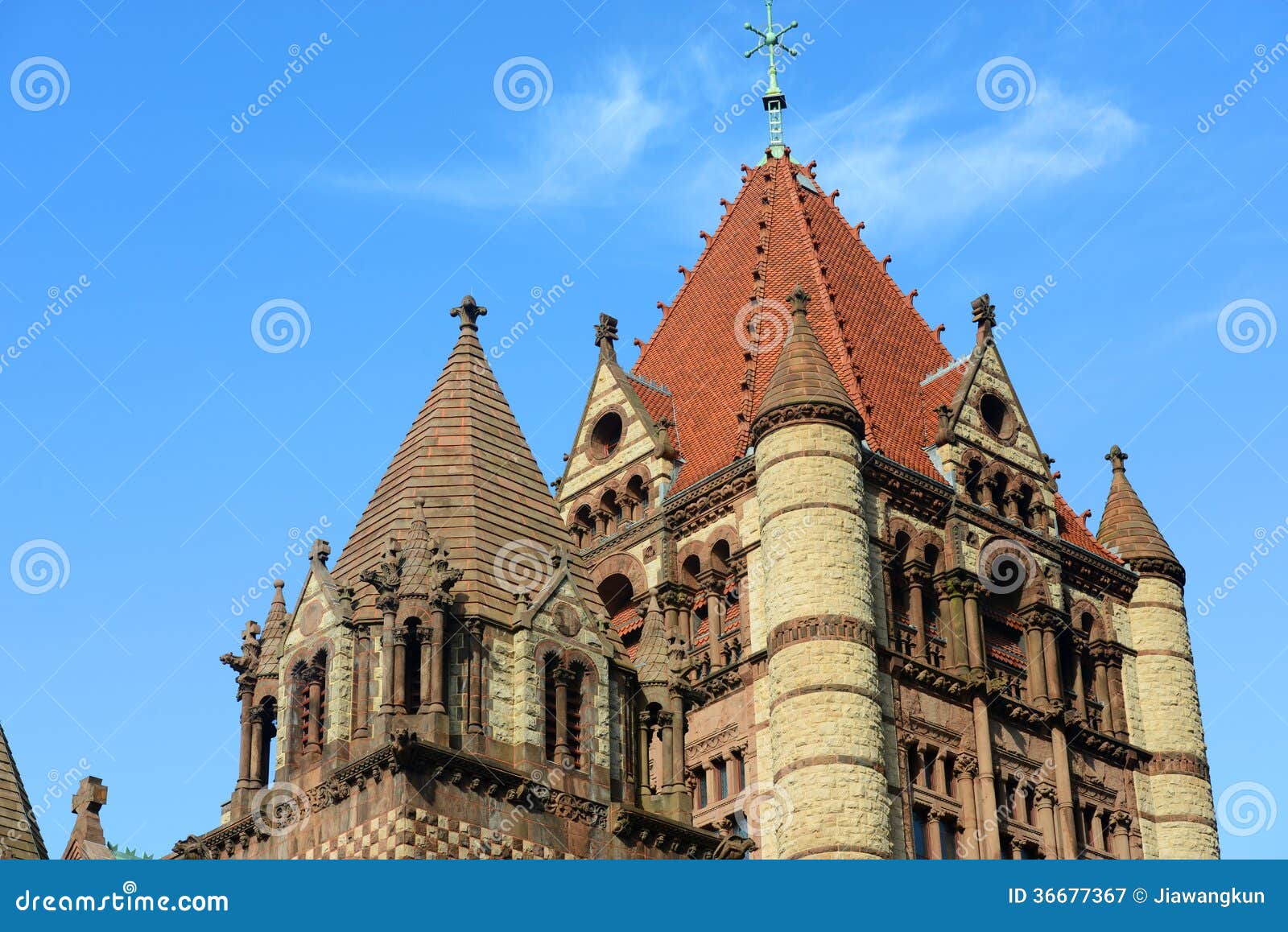 Boston Trinity Church, USA stock image. Image of copley - 36677367