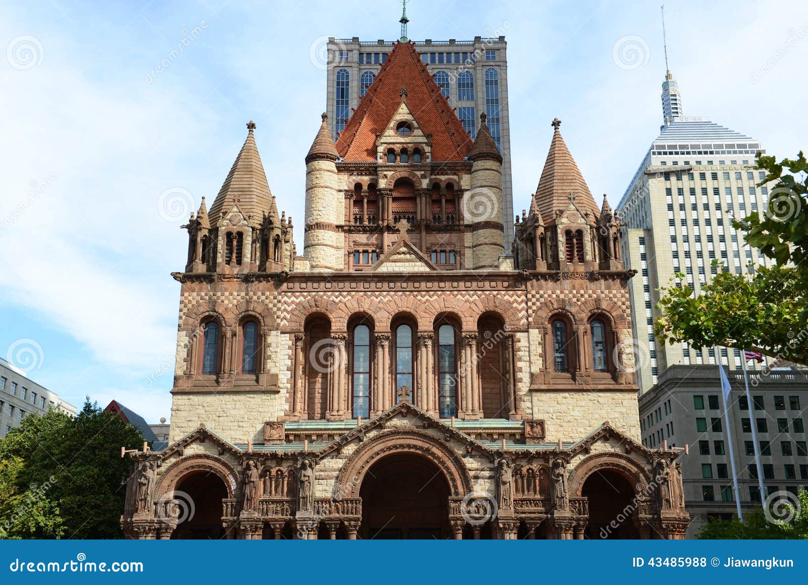Boston Trinity Church, USA stock photo. Image of christianity - 43485988