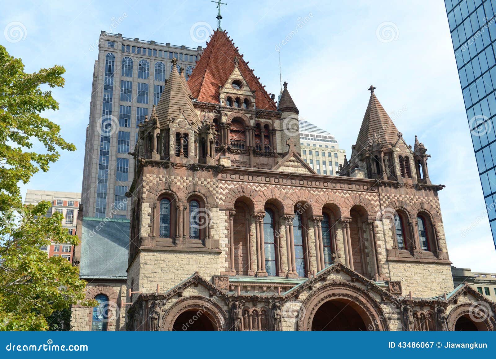 Boston Trinity Church, USA stock image. Image of state - 43486067