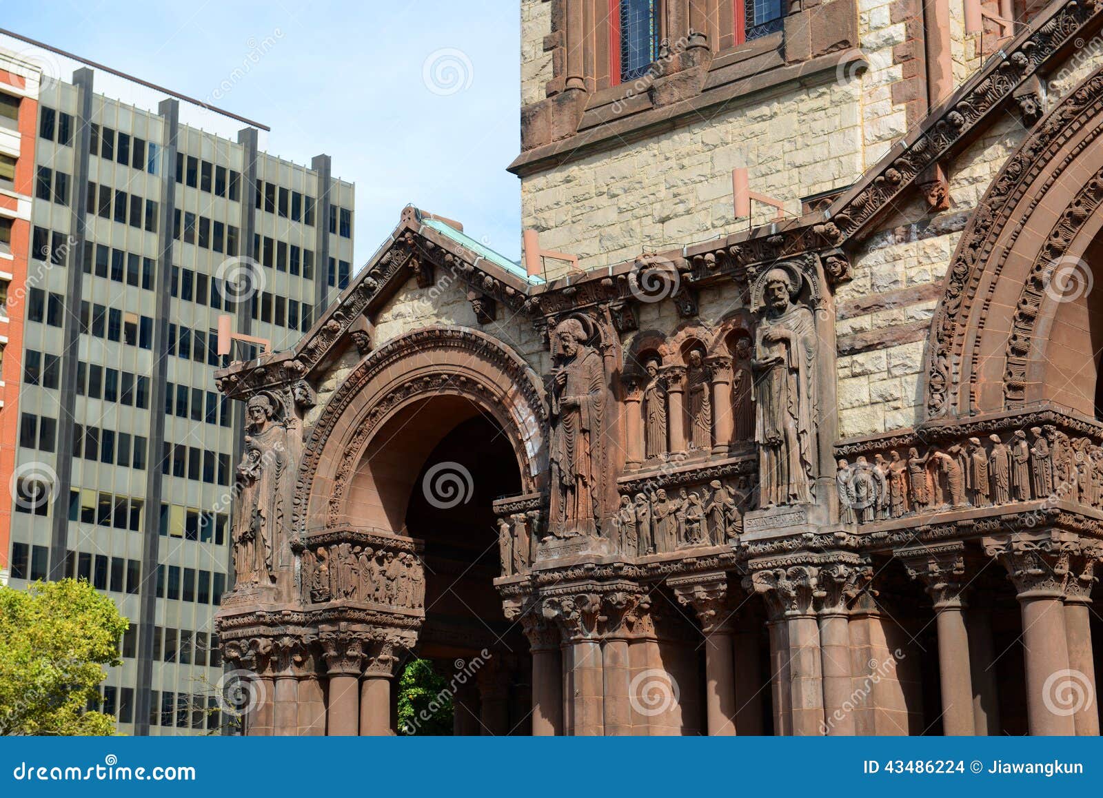 Boston Trinity Church, USA stock photo. Image of states - 43486224