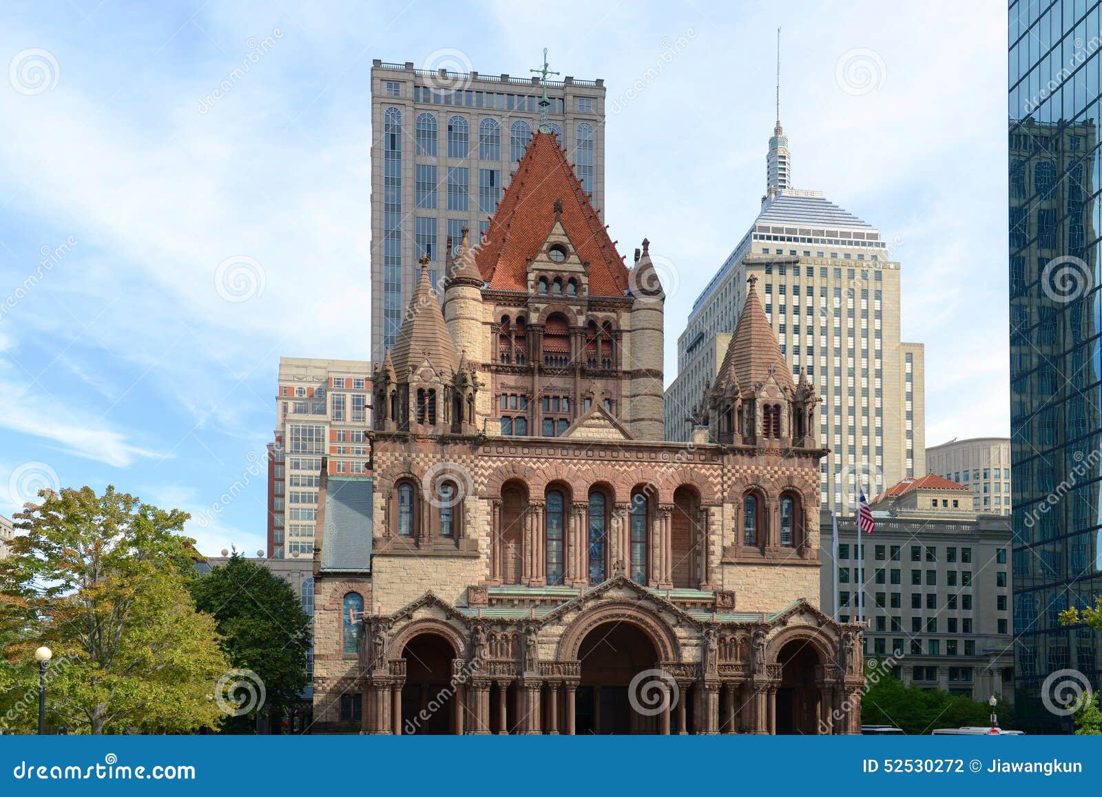 Boston Trinity Church, USA stock photo. Image of culture - 52530272