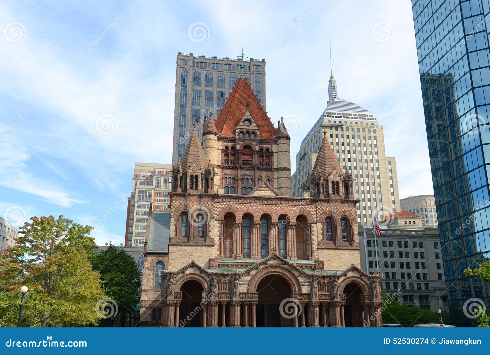 Boston Trinity Church, USA stock photo. Image of jesus - 52530274