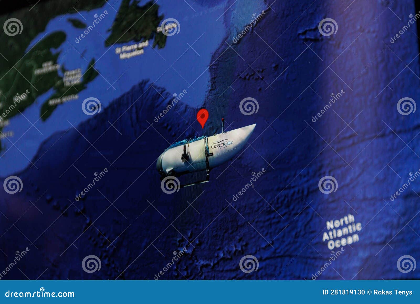 Missing Titanic Submarine OceanGate Place of Disappearance on Map ... Missing Titanic Submarine OceanGate Place of Disappearance on Map ...