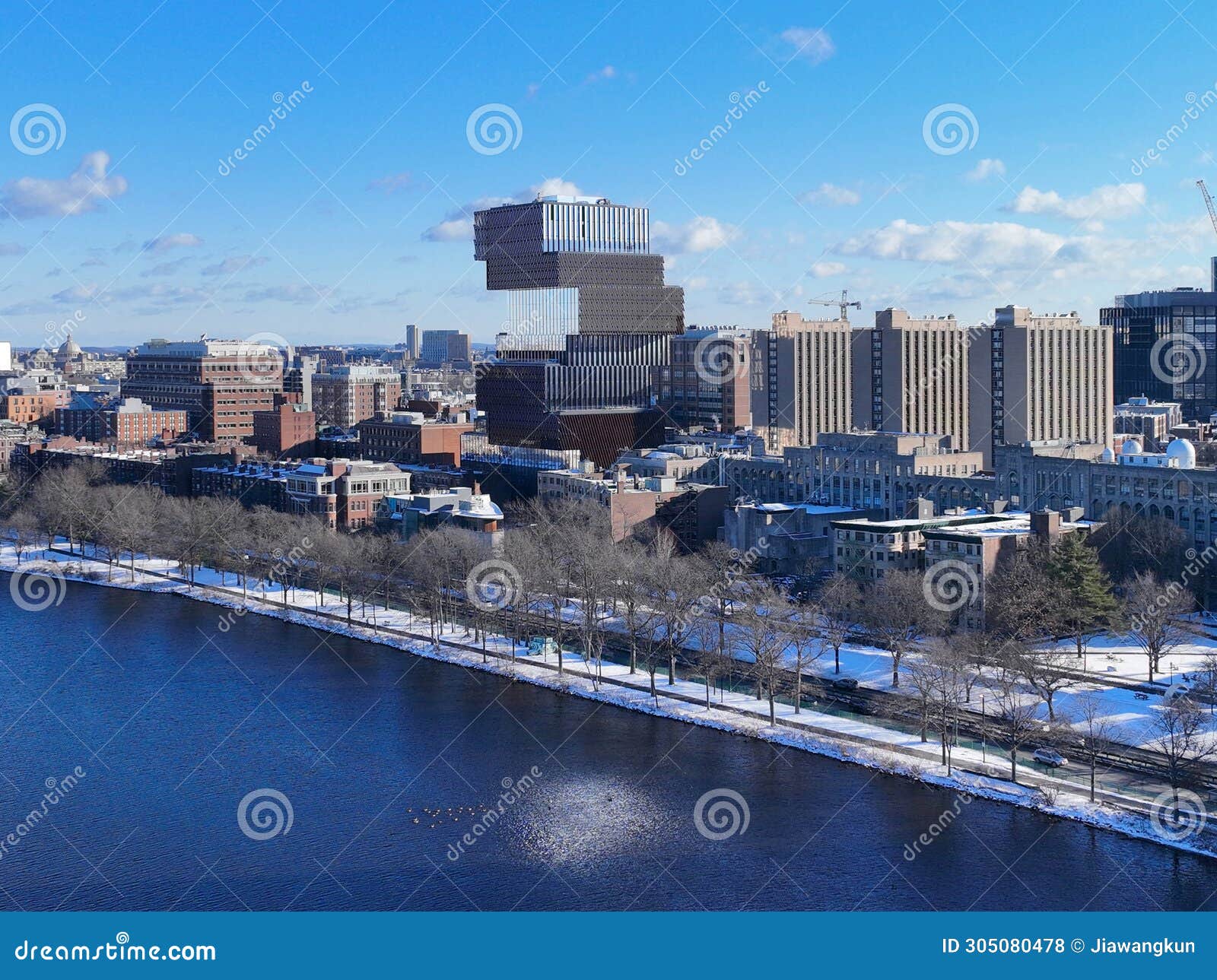 Boston University in Winter, Boston, MA, USA Stock Photo - Image of ...