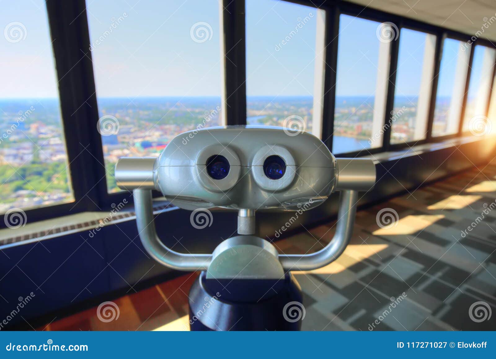 Boston Panoramic View from Prudential Tower Observation Deck Stock ...