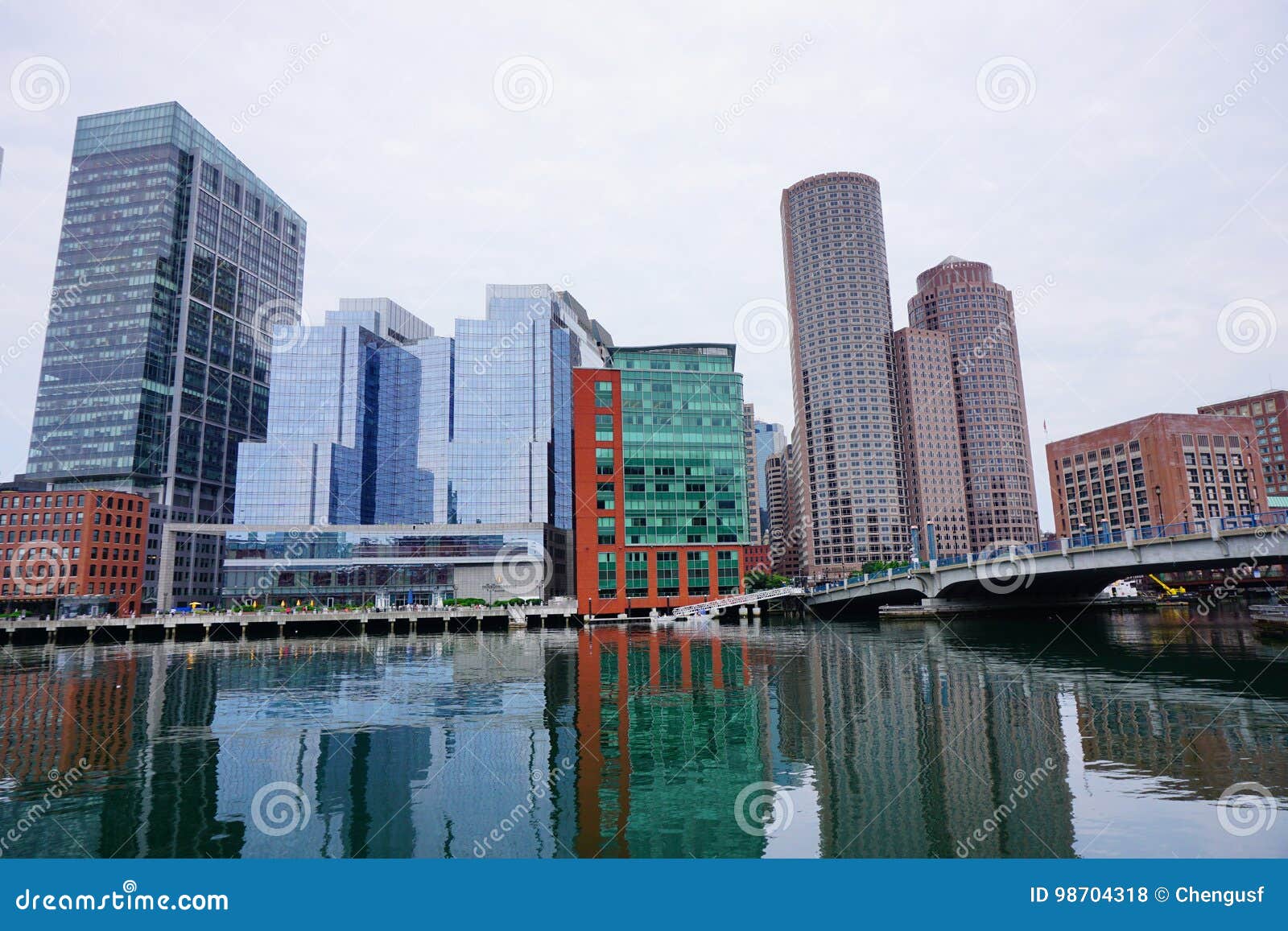 Boston water front editorial stock photo. Image of famous - 98704318