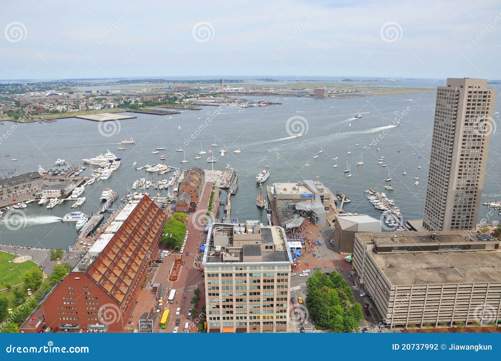 Boston Waterfront, Long Wharf, Massachusetts, USA Stock Photo - Image ...
