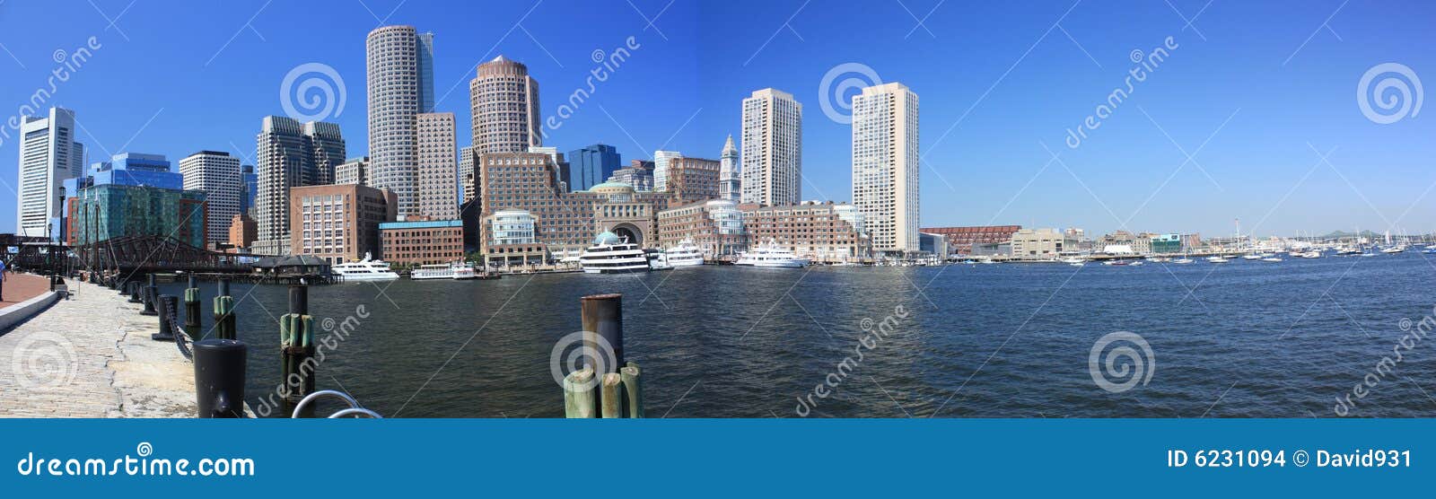 Boston Waterfront Panorama stock photo. Image of district - 6231094