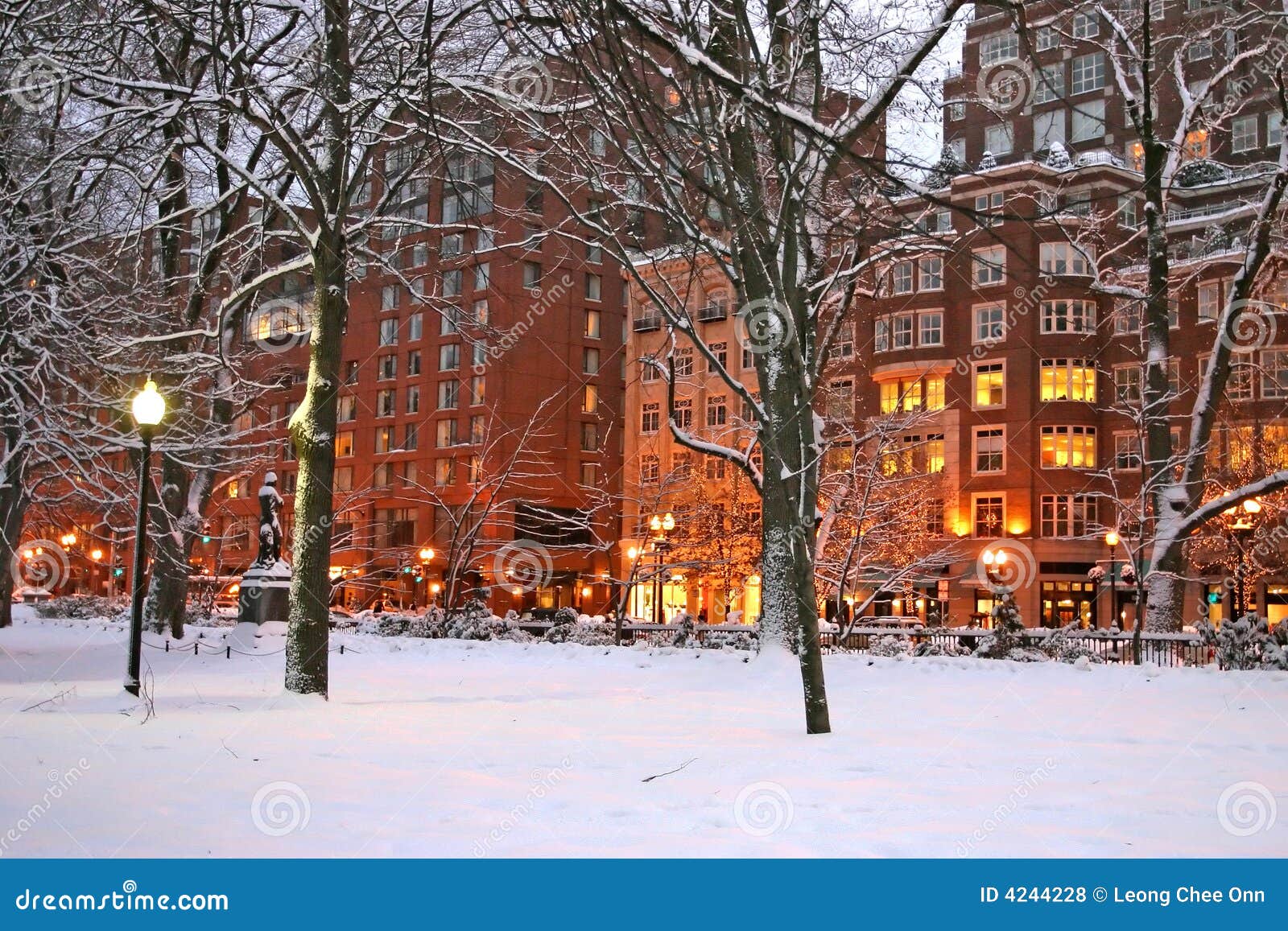 Boston Winter stock photo. Image of bostonians, light - 4244228