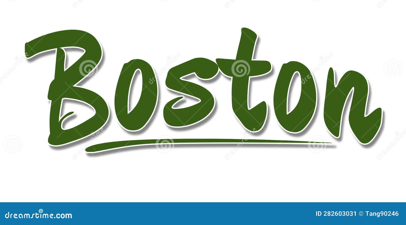 Boston Word Isolated on White Background Stock Illustration ...