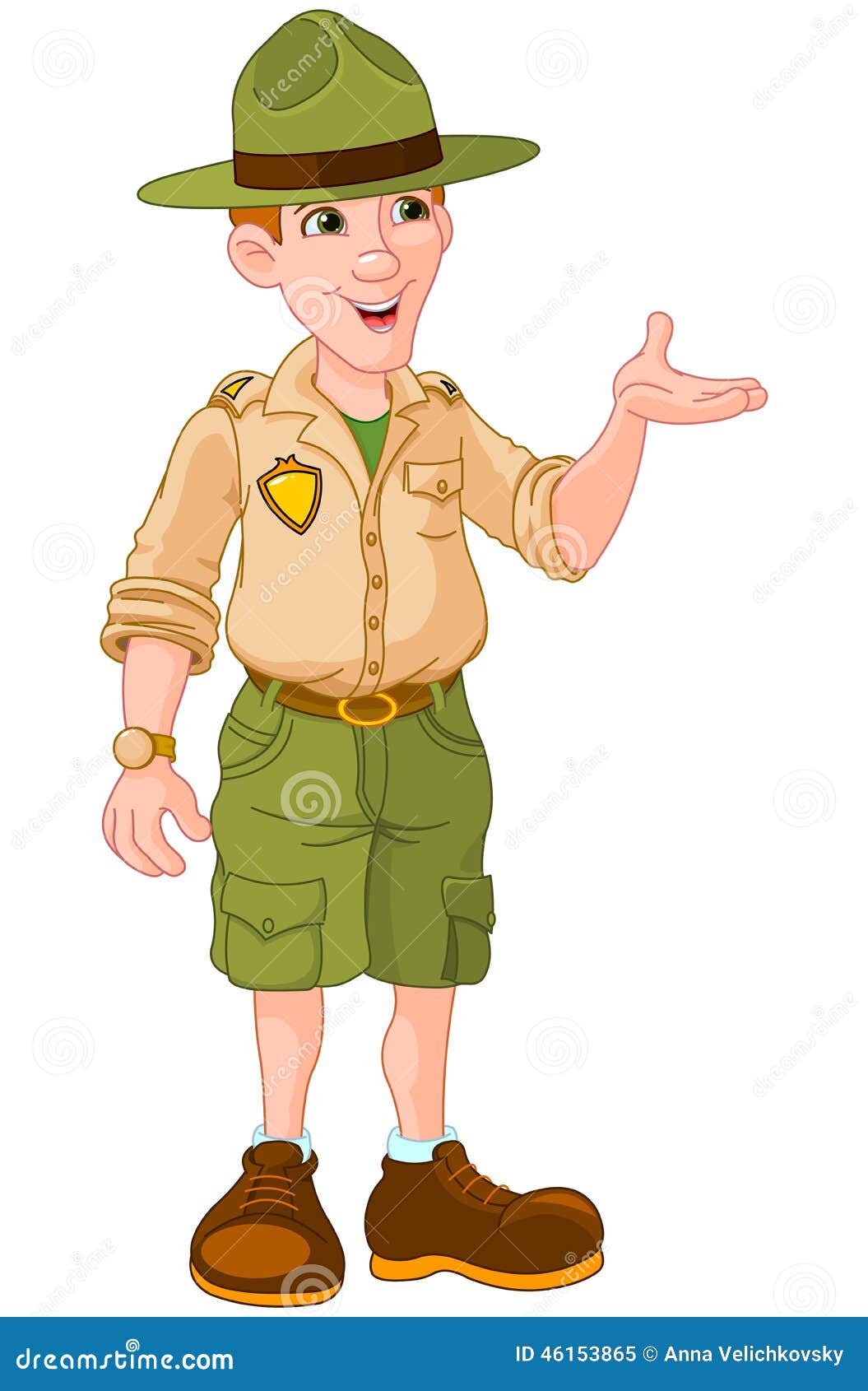 Boswachter vector illustratie. Illustration of uitnodiging - 46153865