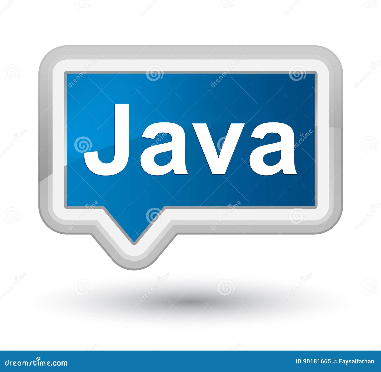 Botão Azul Principal Da Bandeira De Java Ilustração Stock - Ilustração ...